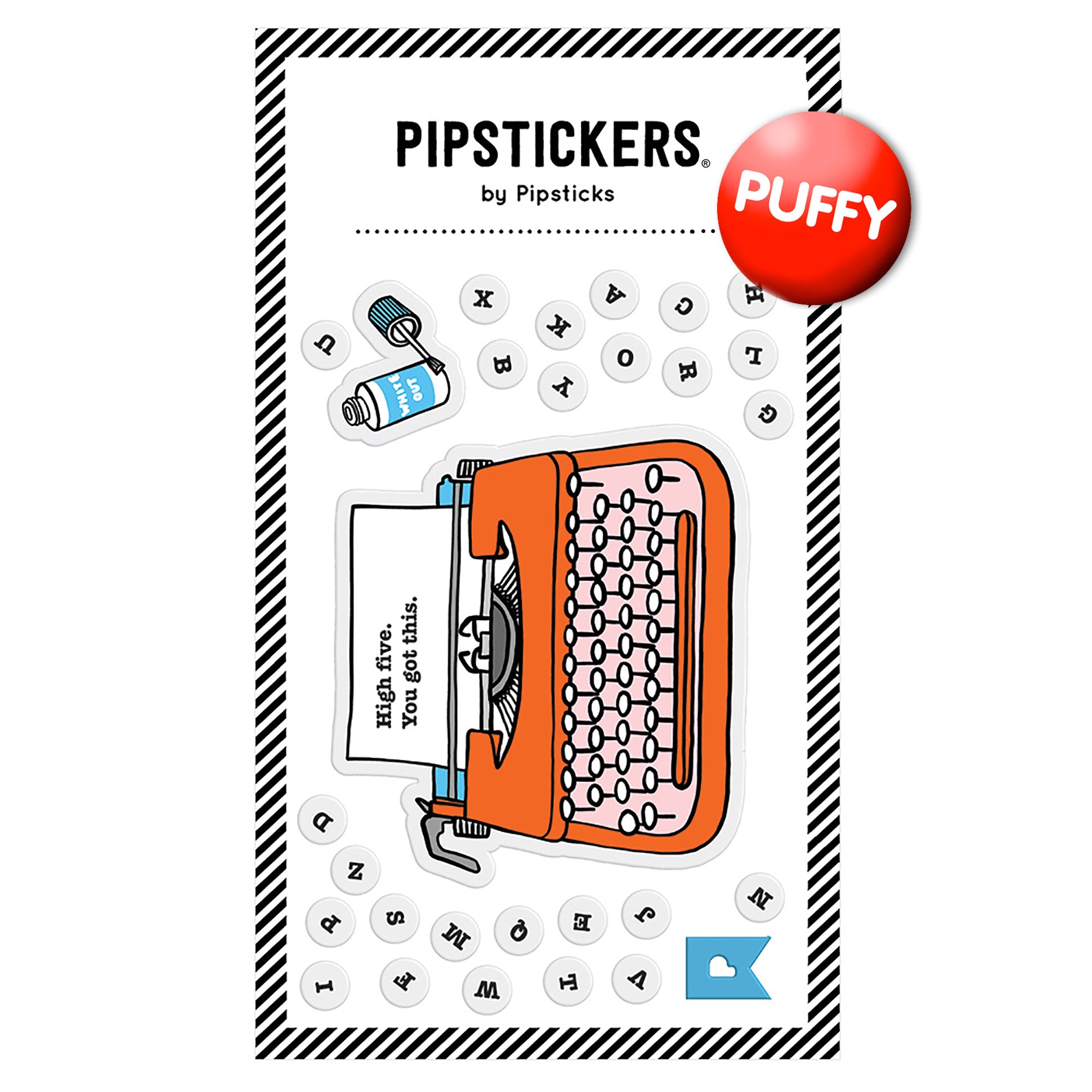 Big Puffy Typewriter Sticker Sticker Planet