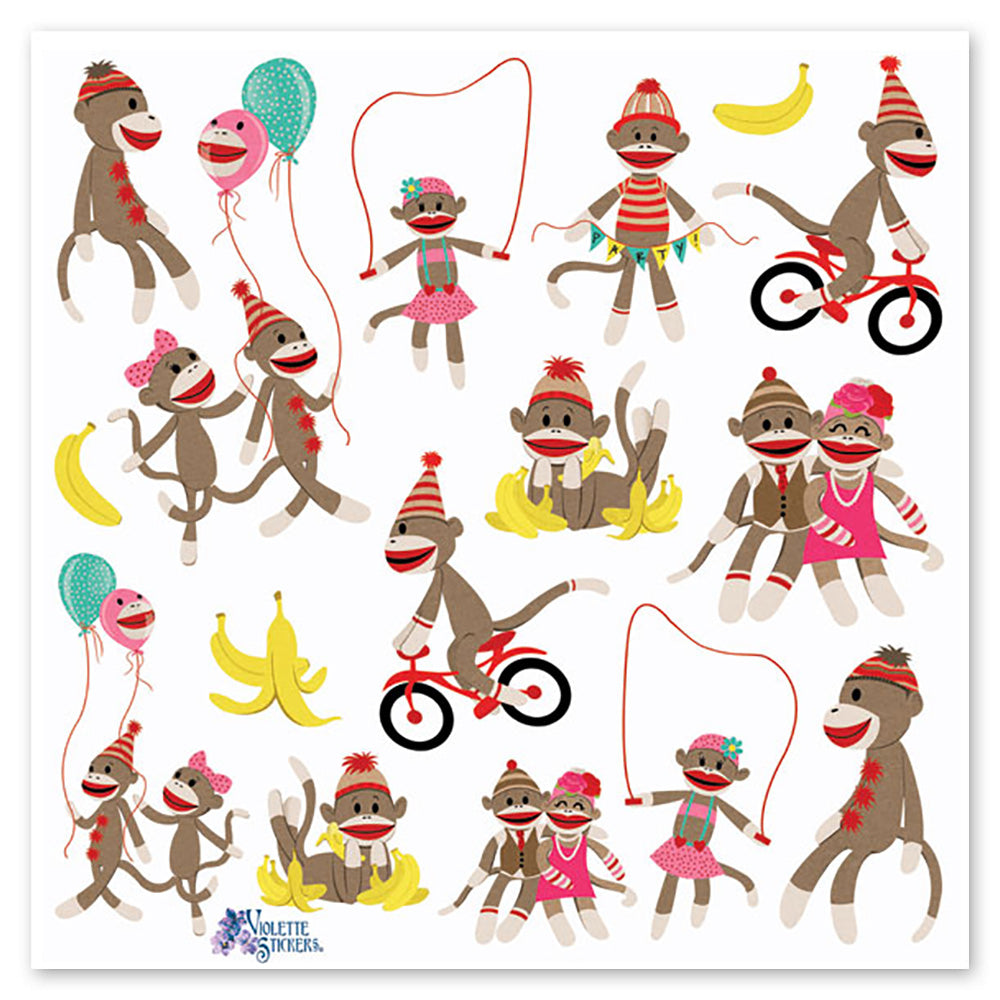 Sock Monkeys Stickers – Sticker Planet
