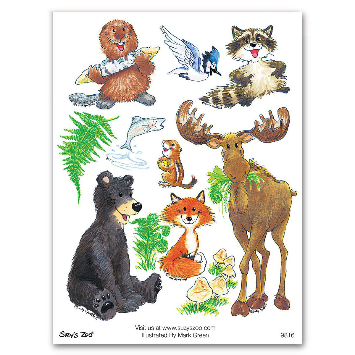 Woodland Creatures Multi Stickers – Sticker Planet
