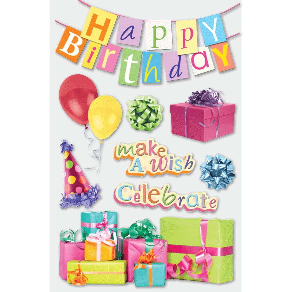 Birthday Stickers, Balloons, Candles & Cake | Sticker Planet