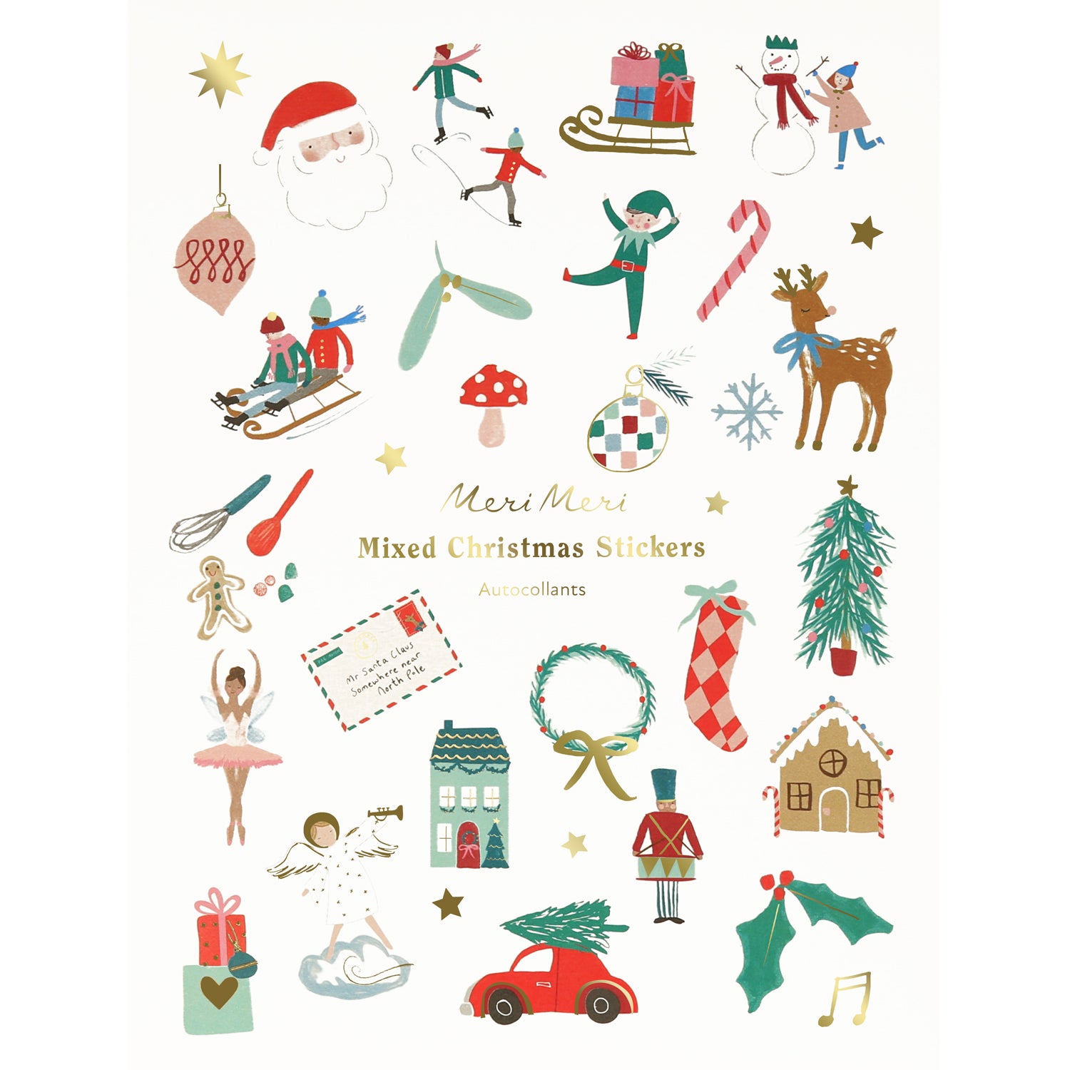 Mixed Icon Christmas Sticker Sheet Pack – Sticker Planet