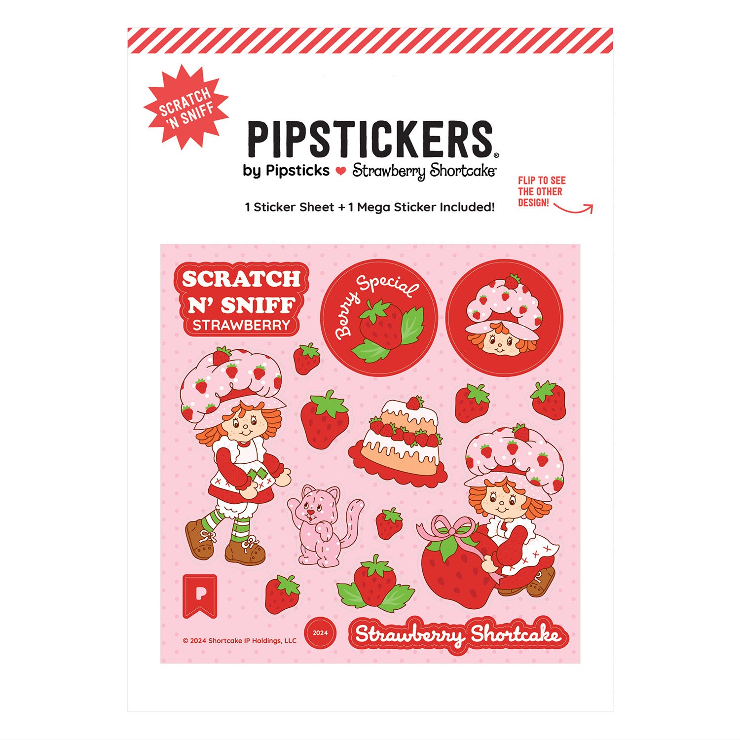 Strawberry Shortcake & Custard Scratch 'n Sniff Stickers – Sticker Planet