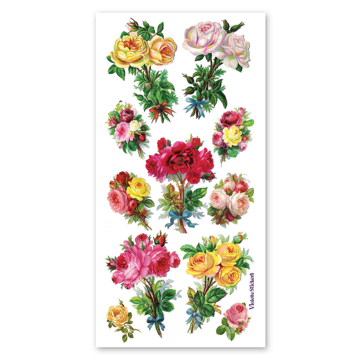 Rose Stem Bouquets Stickers – Sticker Planet