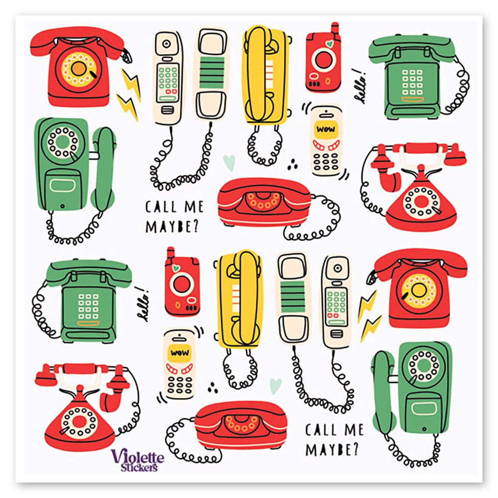 Retro Phones Stickers – Sticker Planet