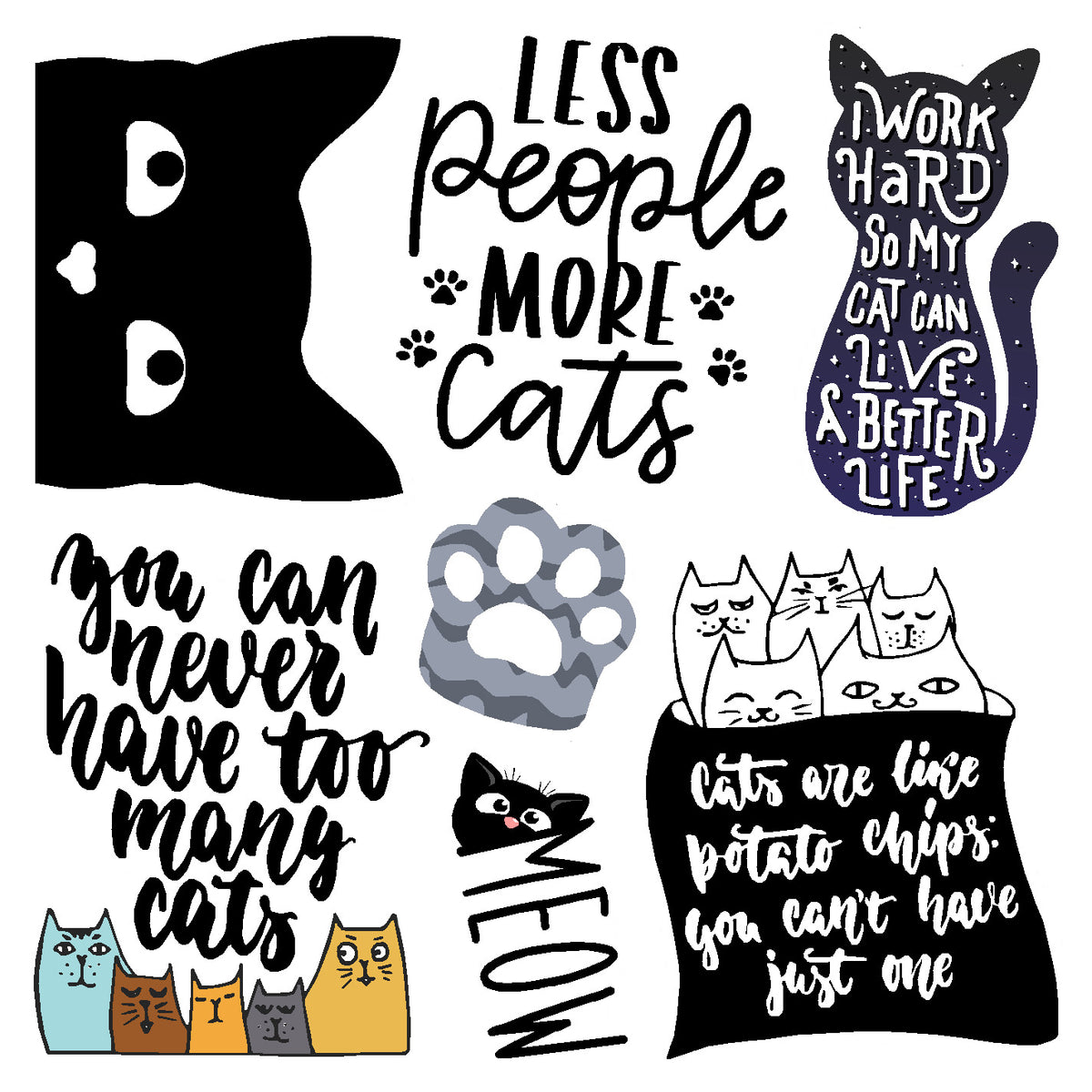 Love Cats Vinyl Sticker Decal Set – Sticker Planet