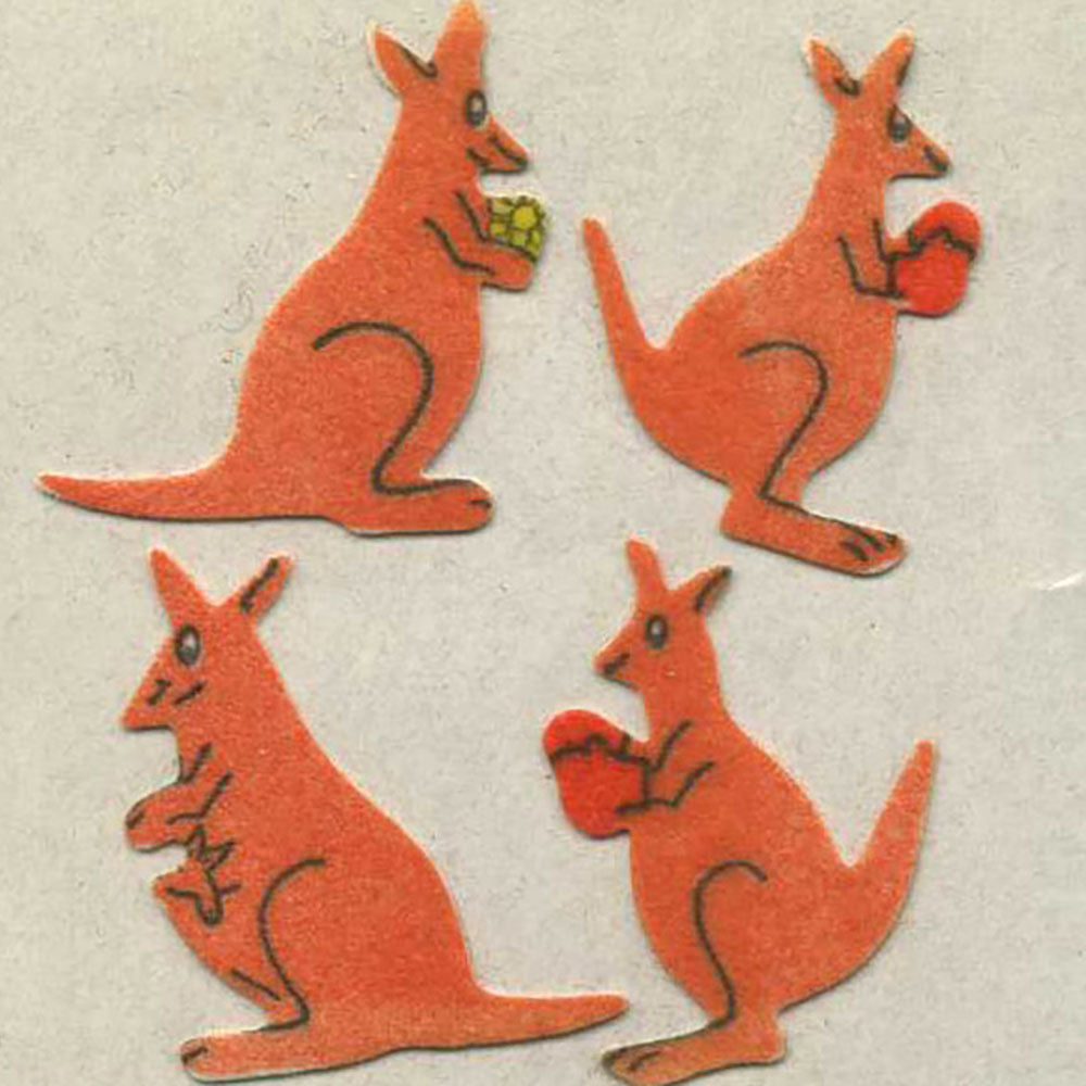 Kangaroos Fuzzy Stickers – Sticker Planet
