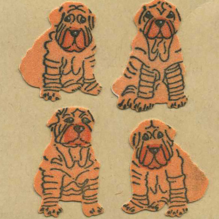 Shar-Pei Dogs Fuzzy Stickers – Sticker Planet