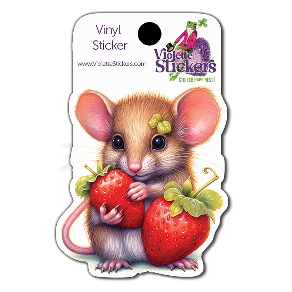 Strawberry Mouse Vinyl Sticker Decal – Sticker Planet
