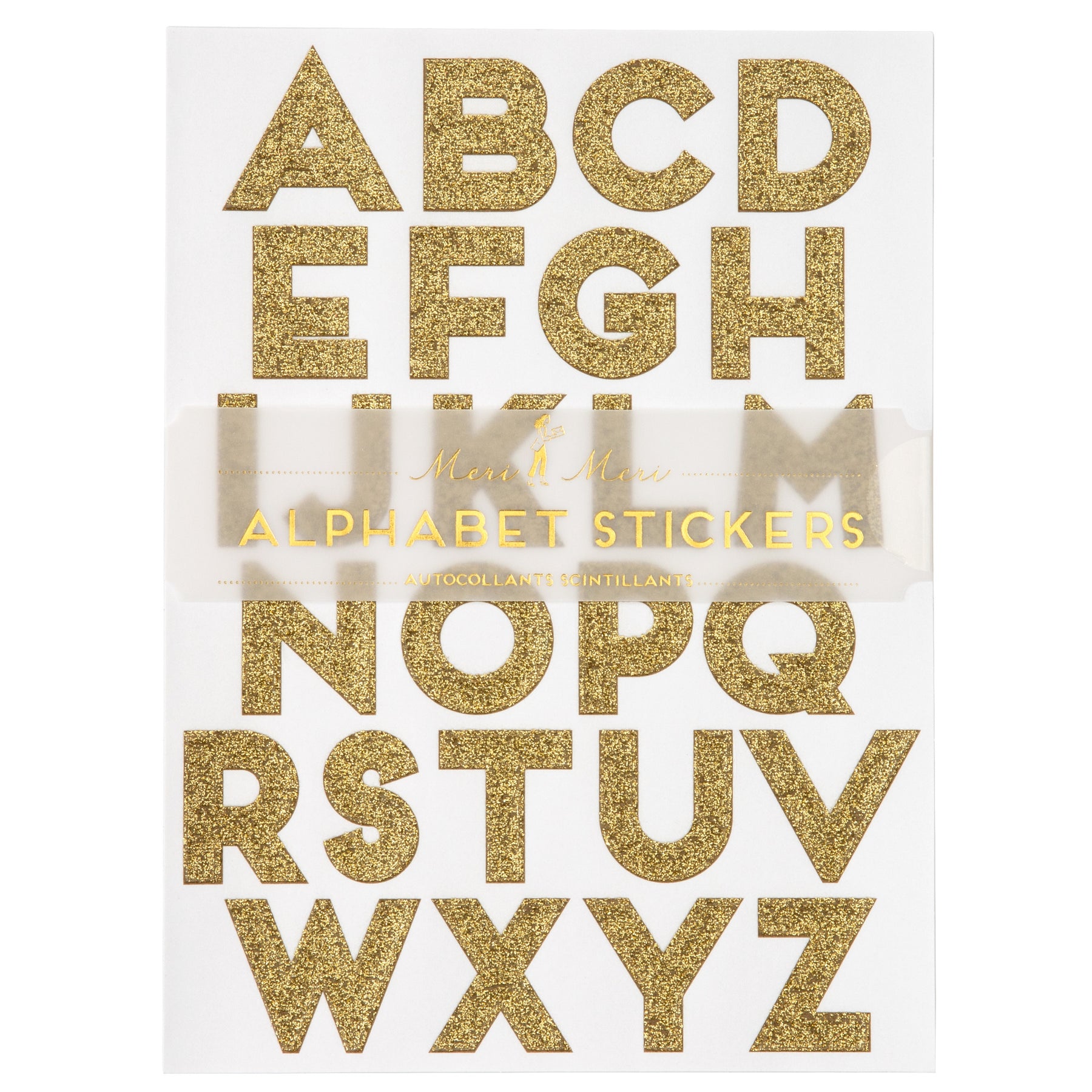Gold Glitter Alphabet Sticker Pack – Sticker Planet