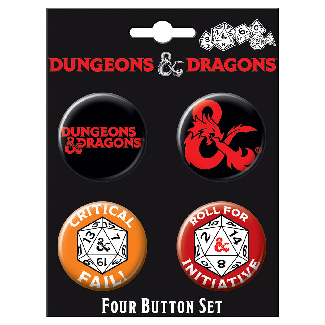 Dungeons & Dragons Button Set – Sticker Planet