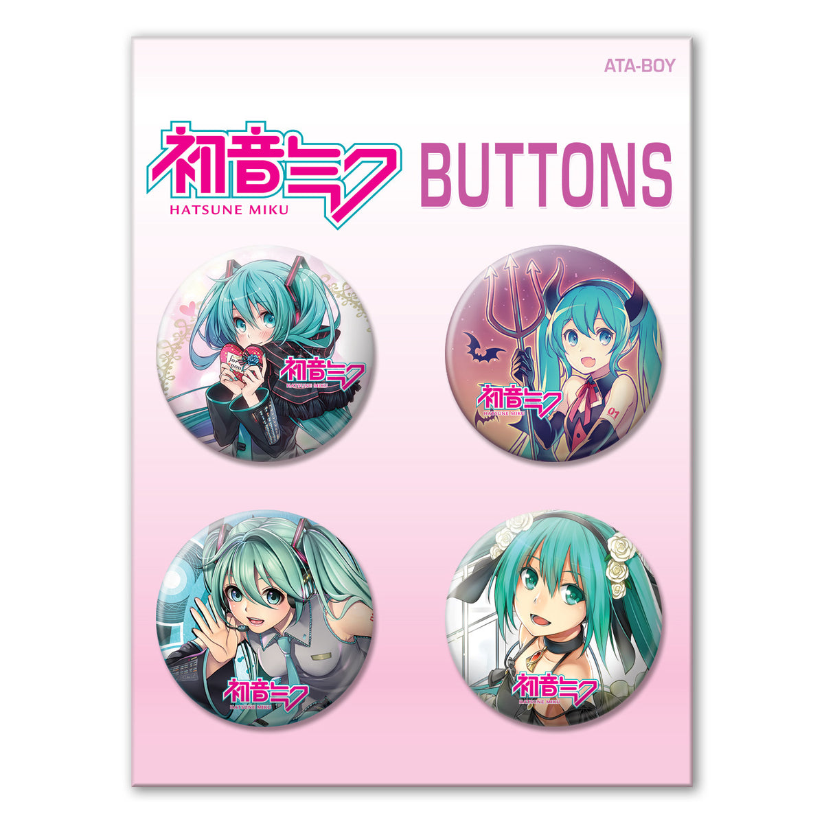 Hatsune Miku Button Set #2 – Sticker Planet