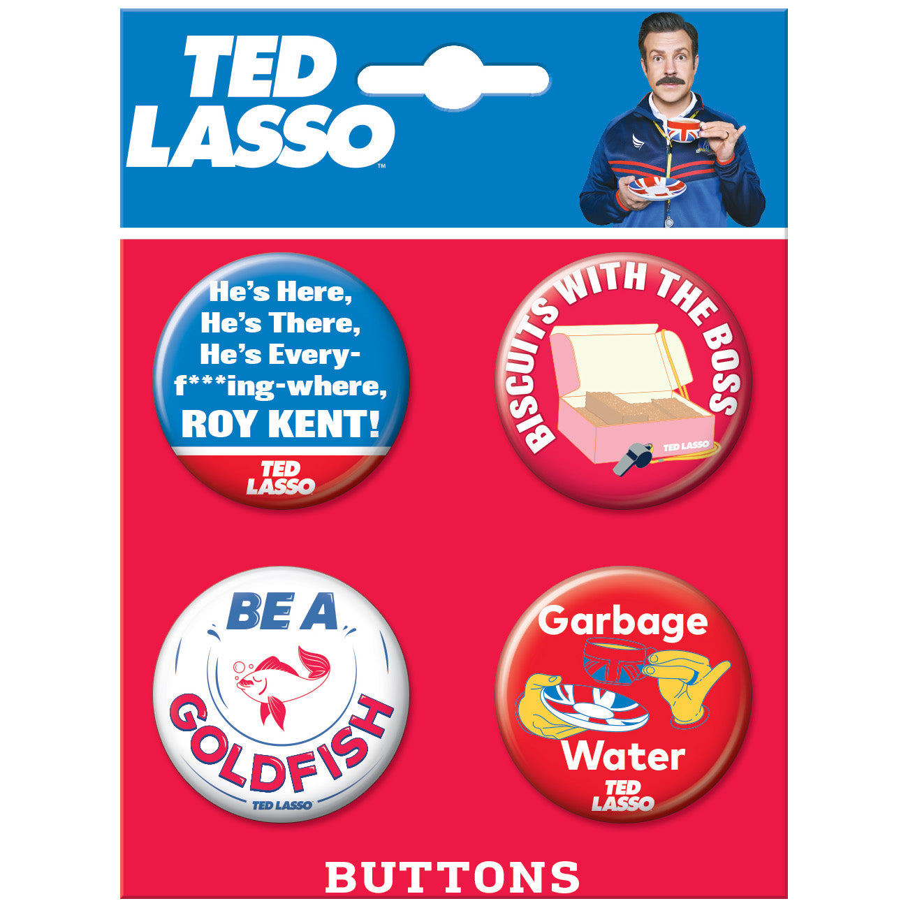 Ted Lasso Goldfish Button Set – Sticker Planet