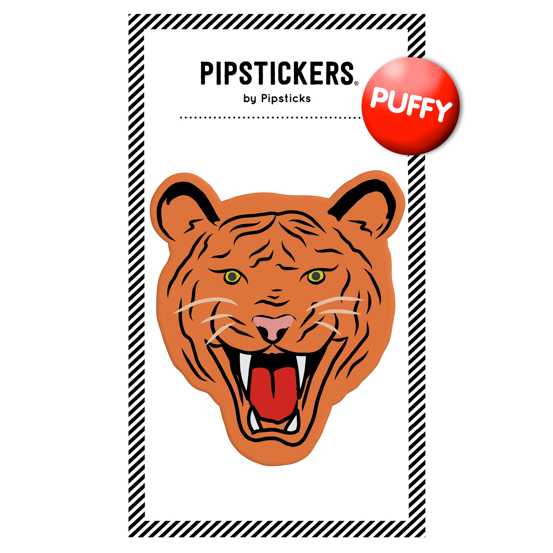 Big Puffy Tiger Sticker Sticker Planet