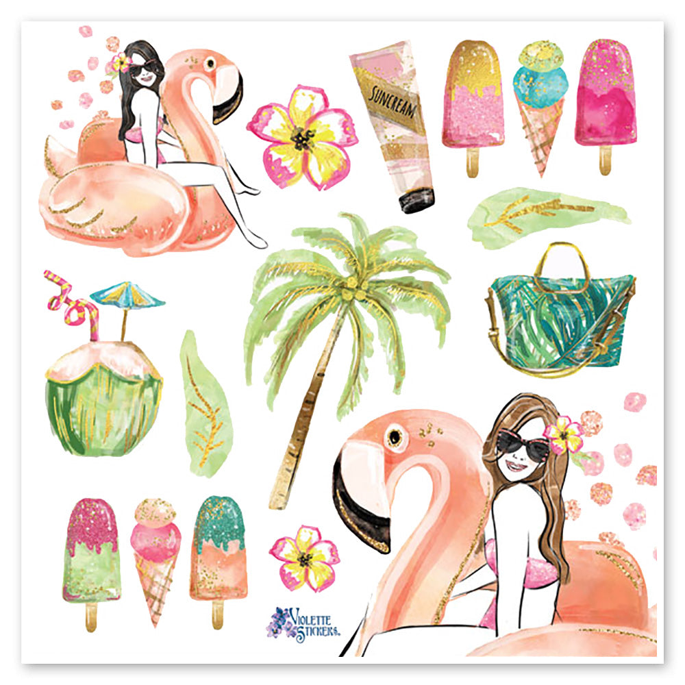 Beach Stickers & Seashell Stickers | Sticker Planet