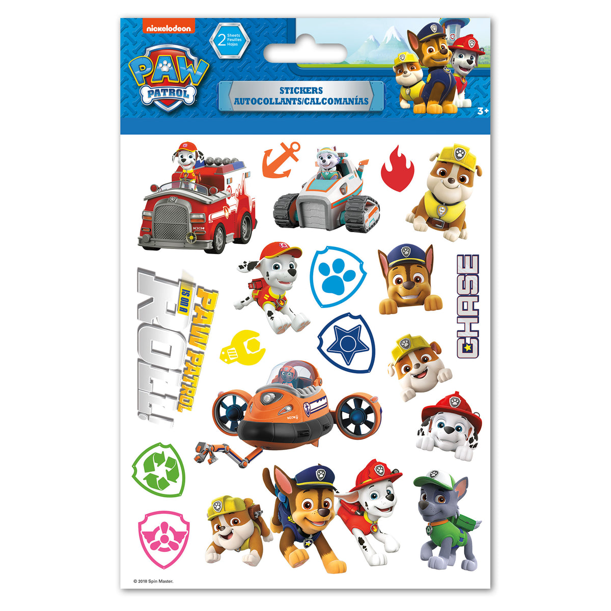 Paw Patrol Stickers (2 Sheets) – Sticker Planet