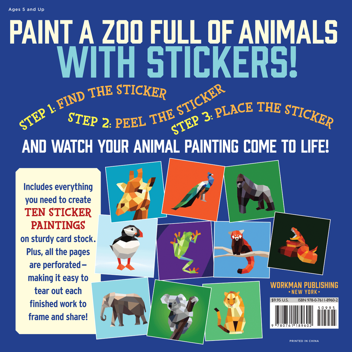 Zoo Animals Paint By Sticker Book – Sticker Planet