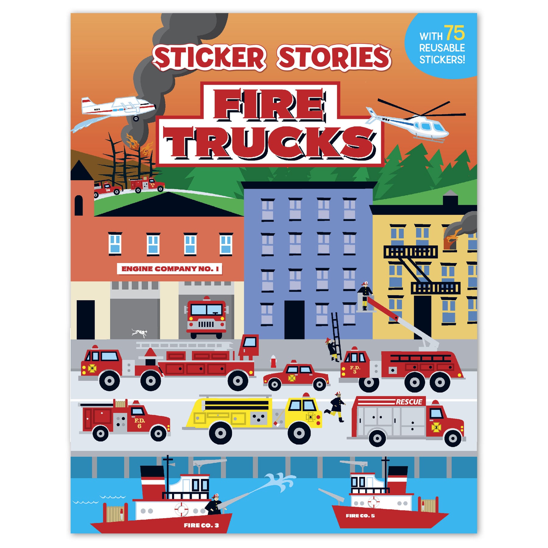 Fire Trucks Sticker Stories Activity Book – Sticker Planet