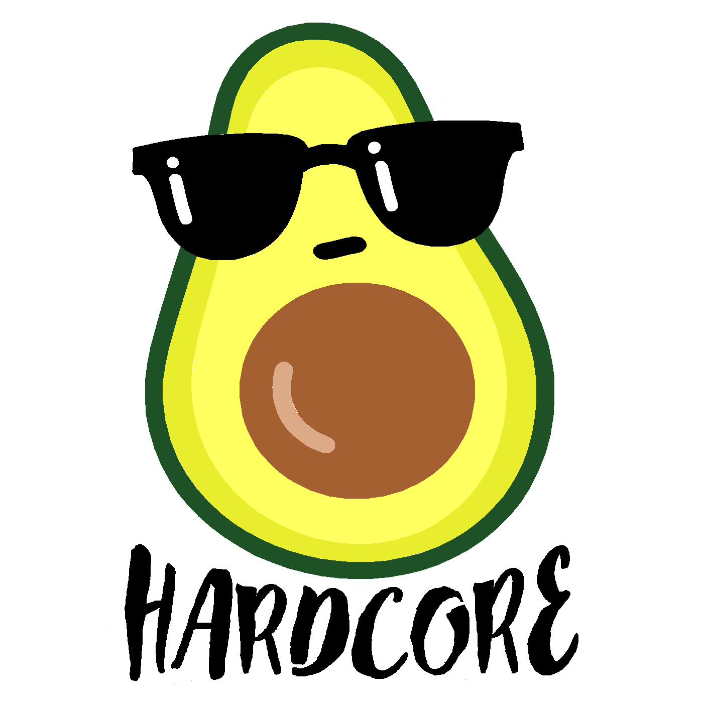 Hardcore Avocado Vinyl Sticker Decal – Sticker Planet