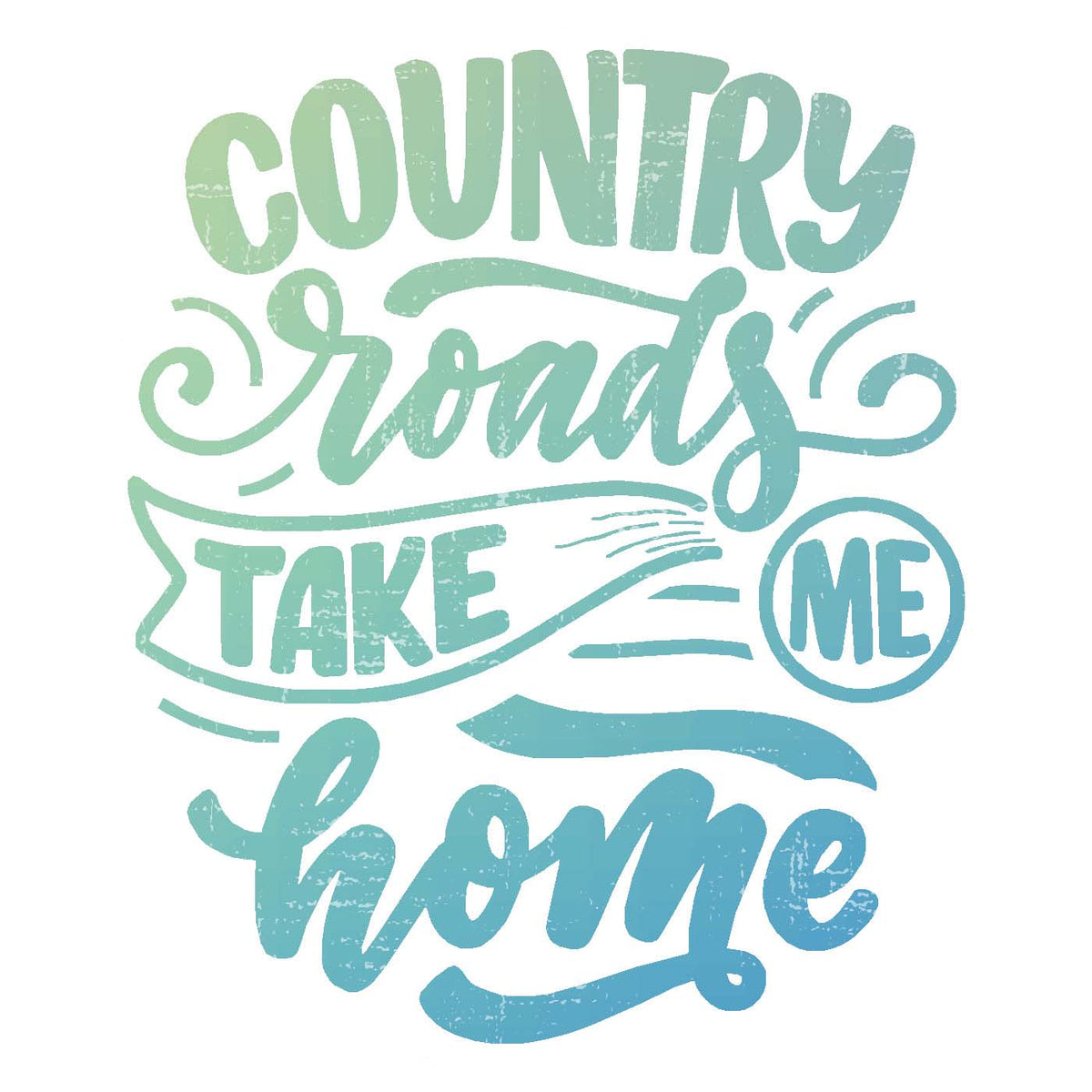 Country Roads Vinyl Sticker Decal – Sticker Planet