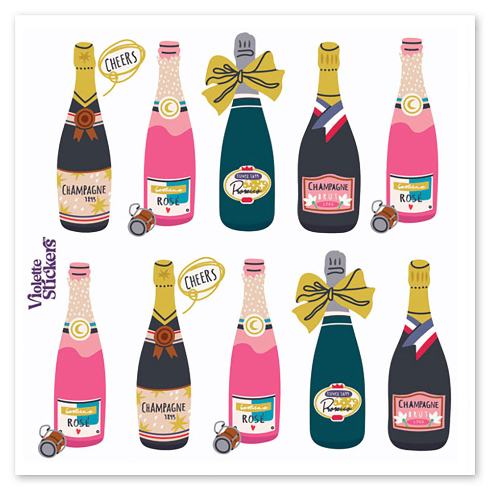 Champagne Stickers – Sticker Planet