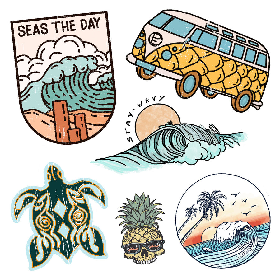 Beach Stickers & Seashell Stickers | Sticker Planet