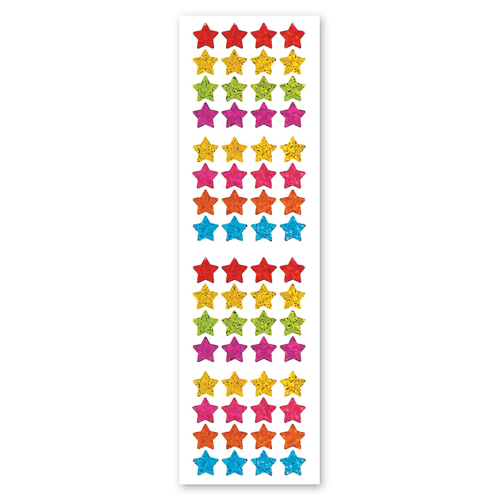 Micro Multicolor Stars Sparkly Prismatic Stickers - Packaged – Sticker ...
