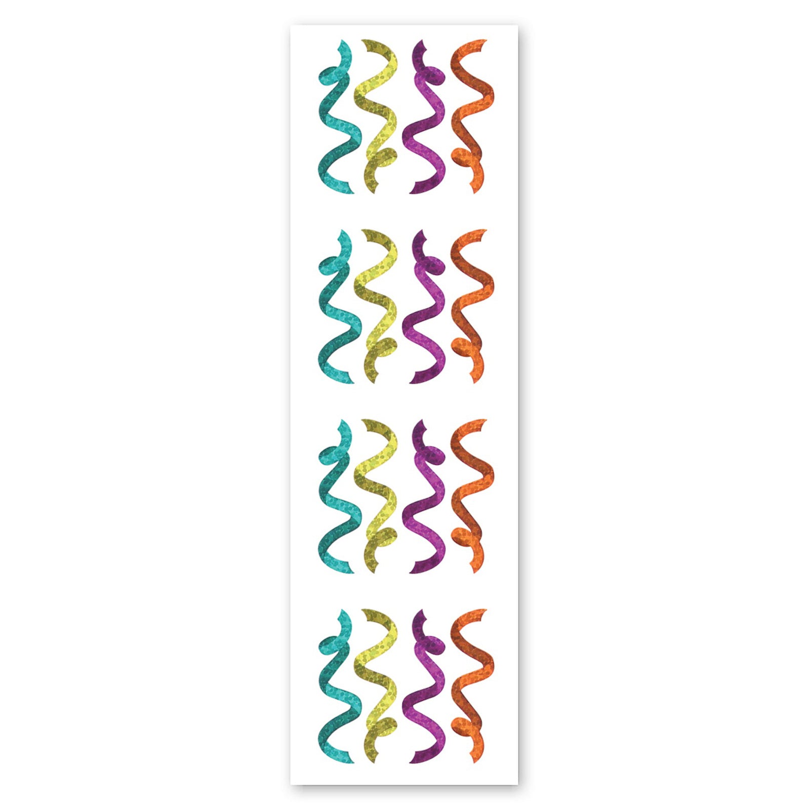 Streamers Sparkly Prismatic Stickers, Teal & Purple - Packaged ...
