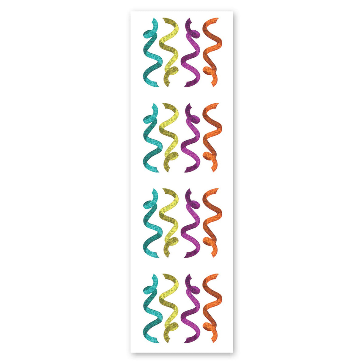 Streamers Sparkly Prismatic Stickers, Teal & Purple - Packaged ...