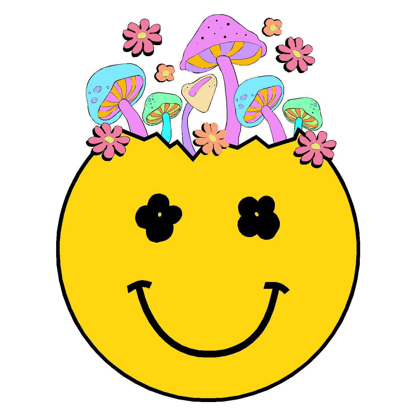 Mushroom Head Vinyl Sticker Decal – Sticker Planet