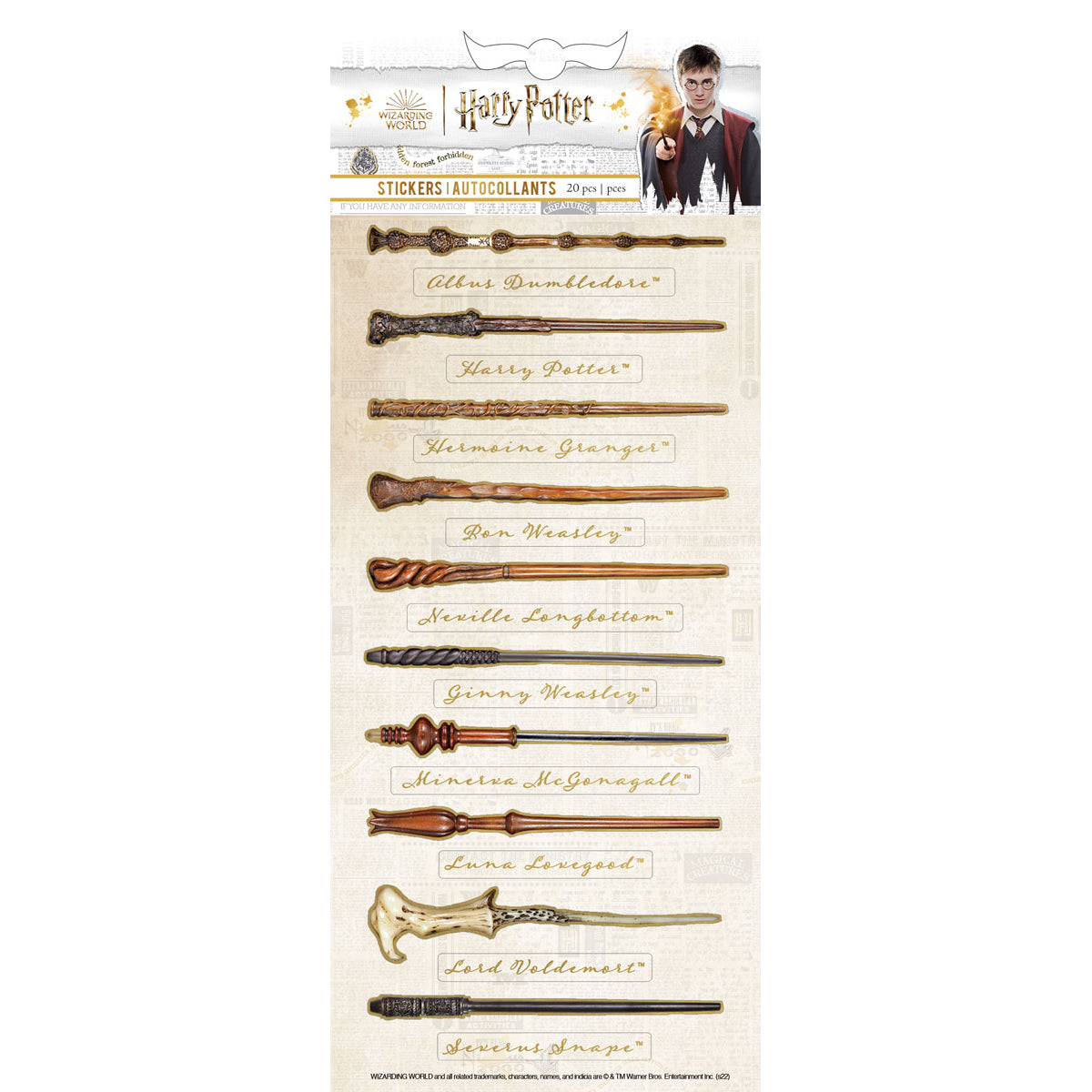 Harry Potter Wands Foil Stickers – Sticker Planet